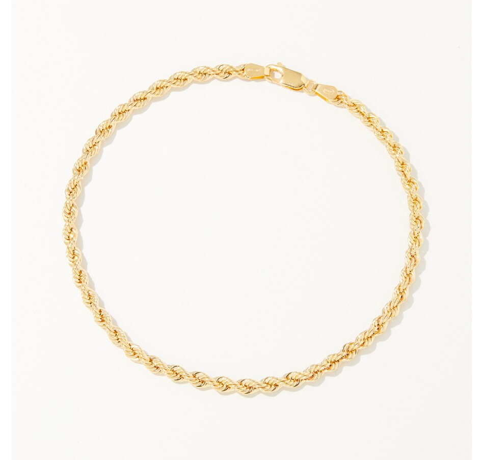 TruGold 10K Yellow Gold Rope Anklet - TSC.ca