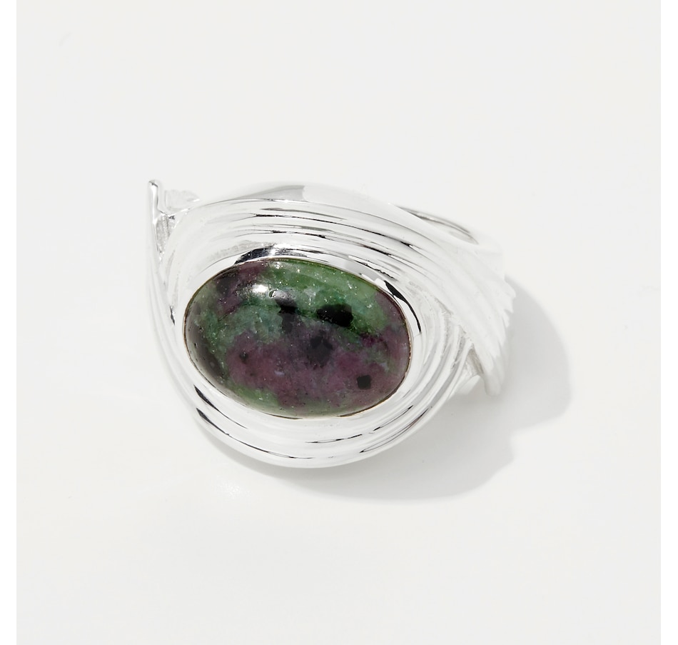 Himalayan Gems Sterling Silver 10mm x 14mm Oval Shape Gemstone Ring ...