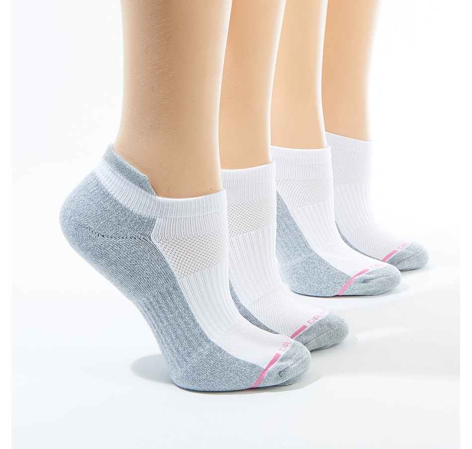 Dr. Motion Leopard Half-cushion Women's Ankle Compression Socks 4pk ...