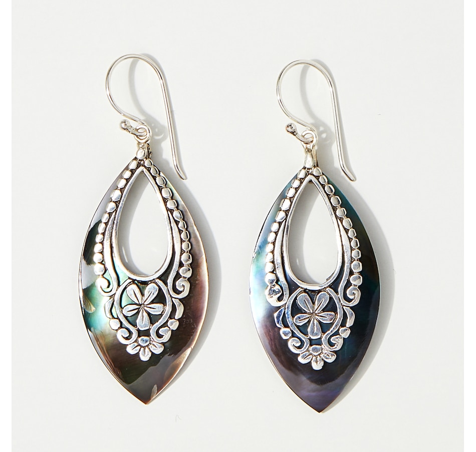 Samuel B. Collection Sterling Silver Open Marquise Shape Earrings - TSC.ca