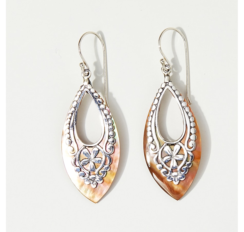 Samuel B. Collection Sterling Silver Open Marquise Shape Earrings - TSC.ca