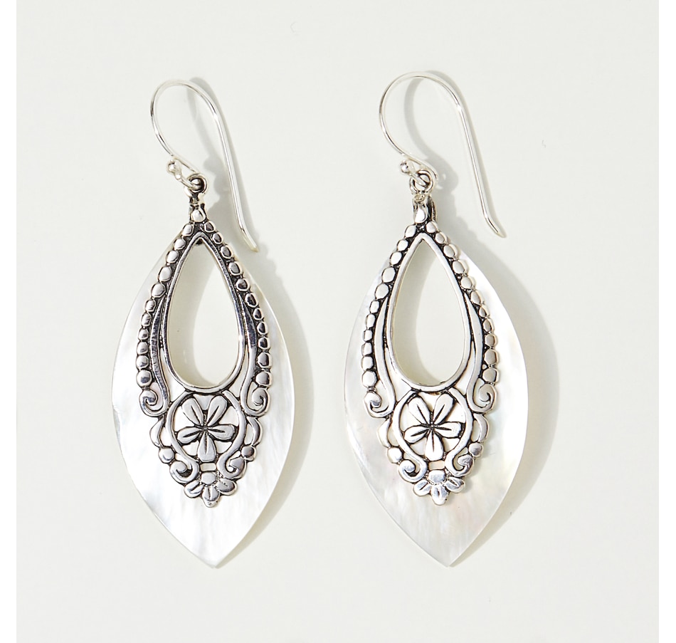 Samuel B. Collection Sterling Silver Open Marquise Shape Earrings - TSC.ca