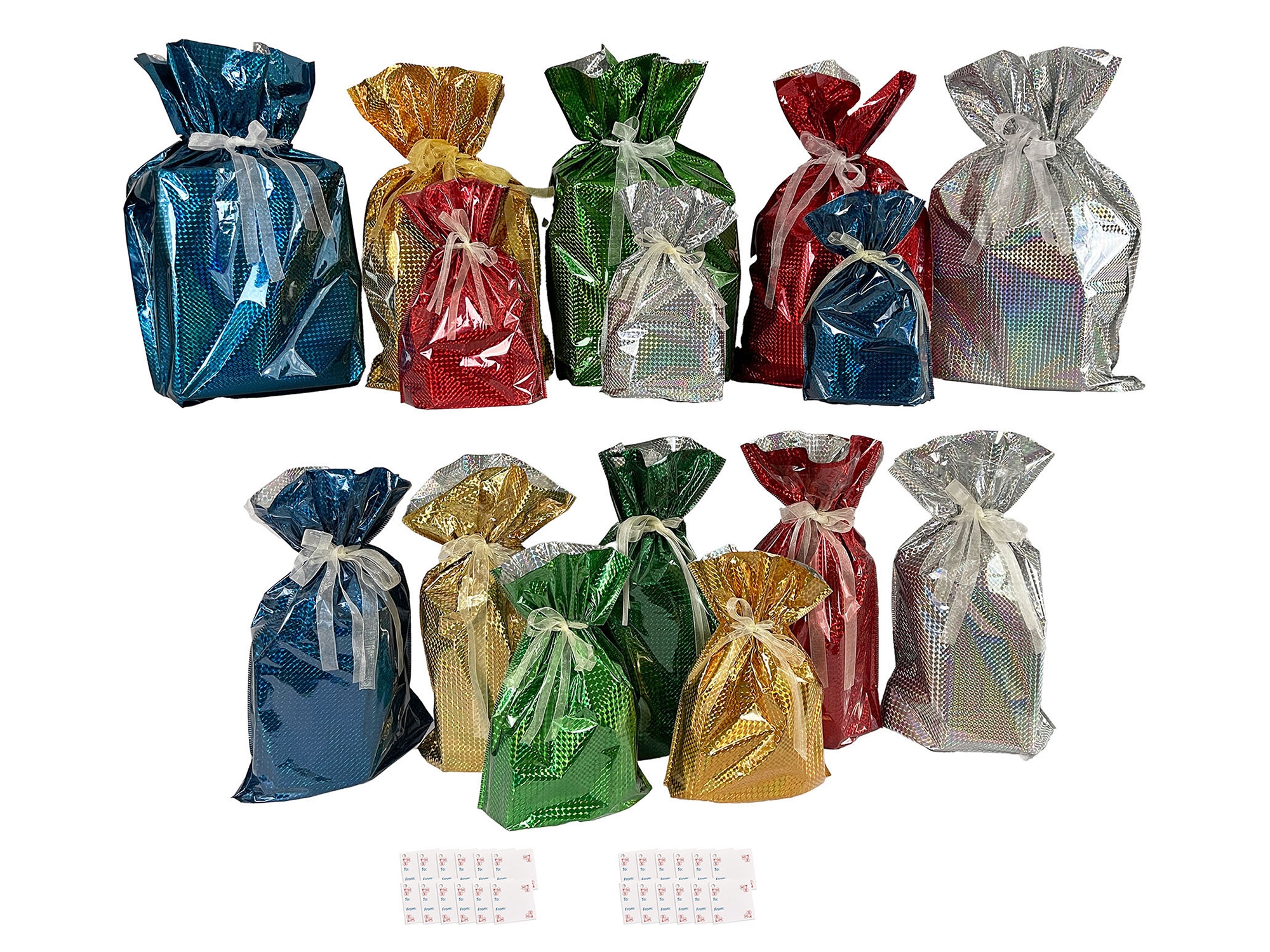 Gift Mate Holographic Gift Bag and Tag Set (30 pieces) - TSC.ca