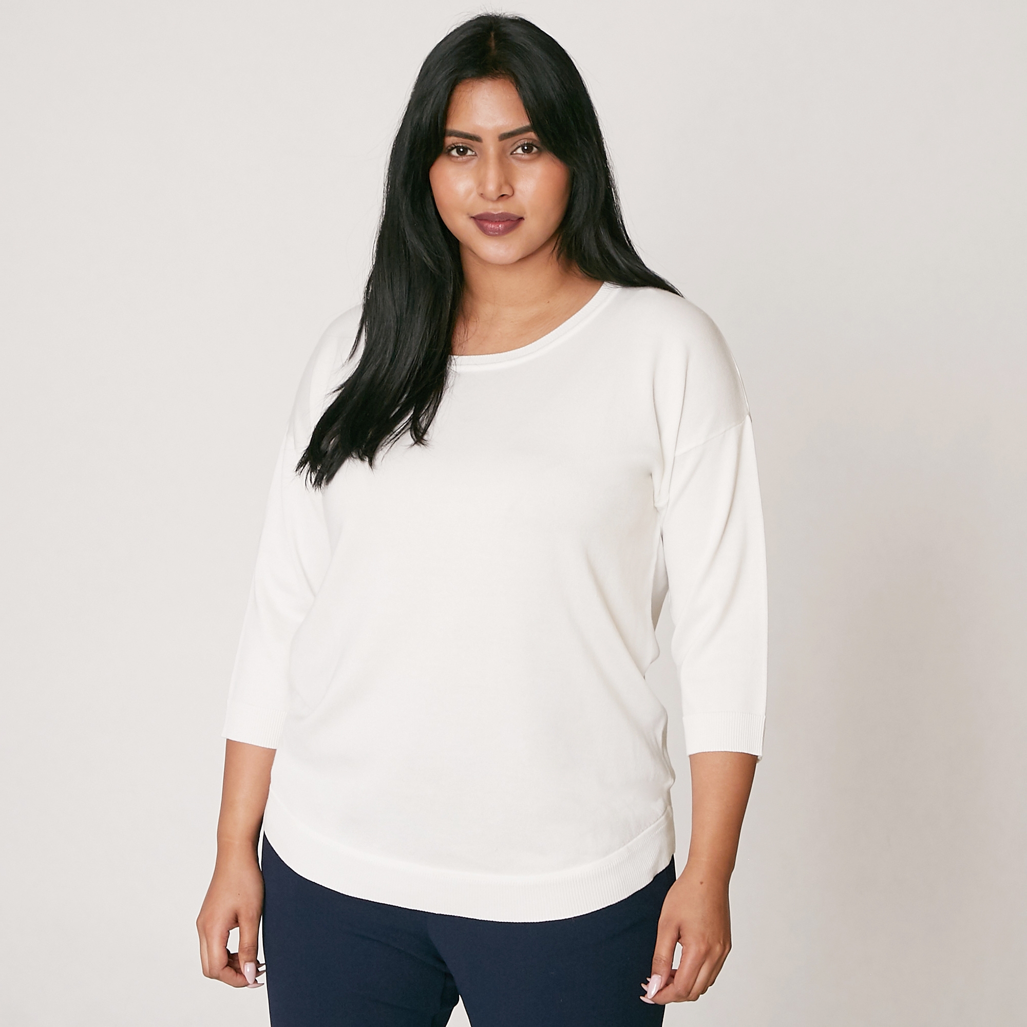 Nina Leonard Jewel Neck Button Back Sweater - TSC.ca
