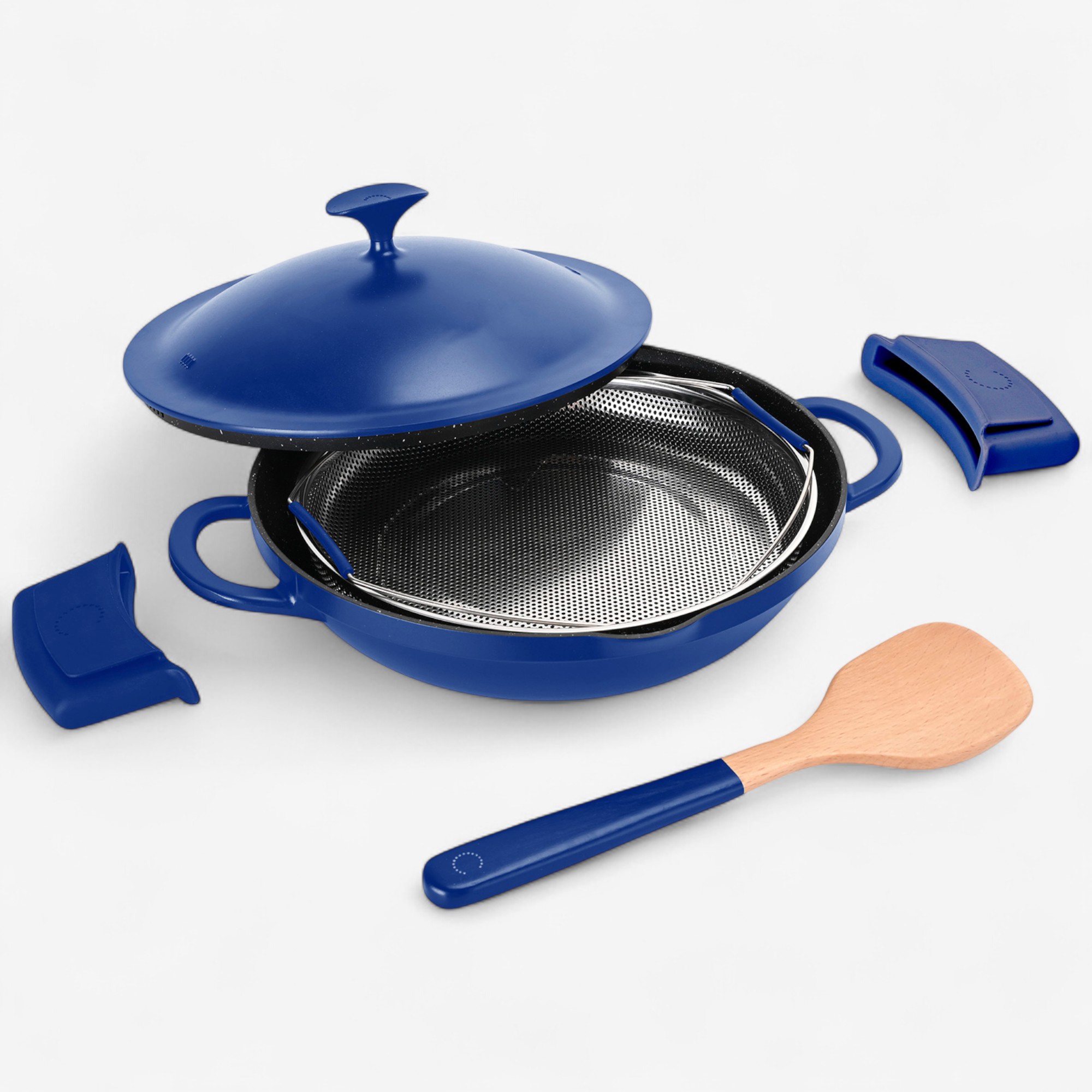 Curtis Stone All-Day Chef's Pan with Silicone Handle Covers and Spatula ...