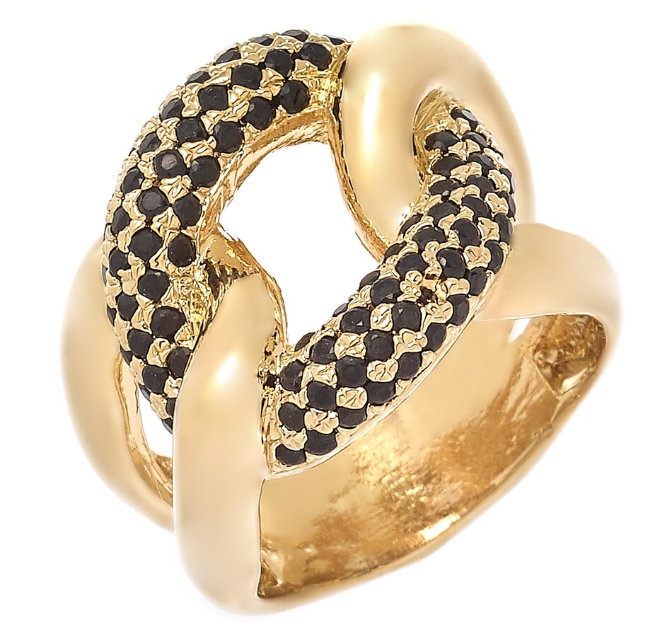 Jewellery - Rings - Bronzoro Love Knot Ring with Black Spinel - Online Shopping for Canadians