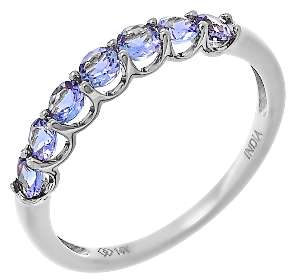 Jewellery - Rings - Bands - Tanzanite Gems 14K Gold Tanzanite Band Ring ...