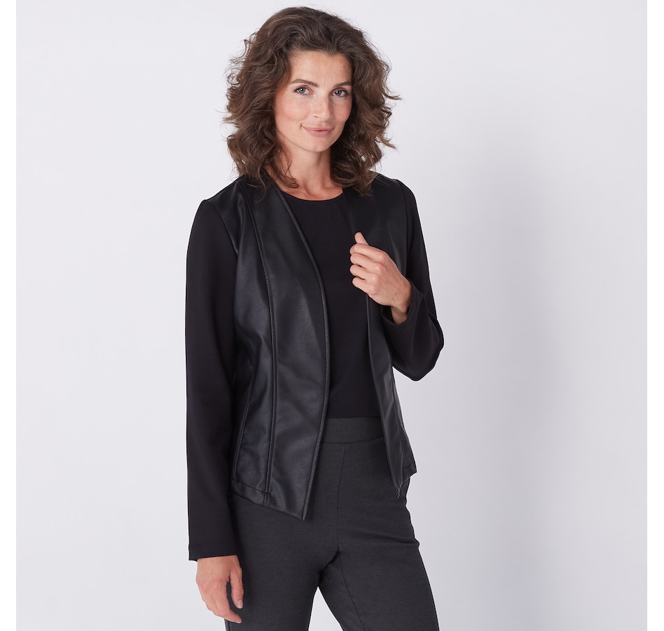 Mr. Max Jennifer Faux Leather Open Jacket - TSC.ca