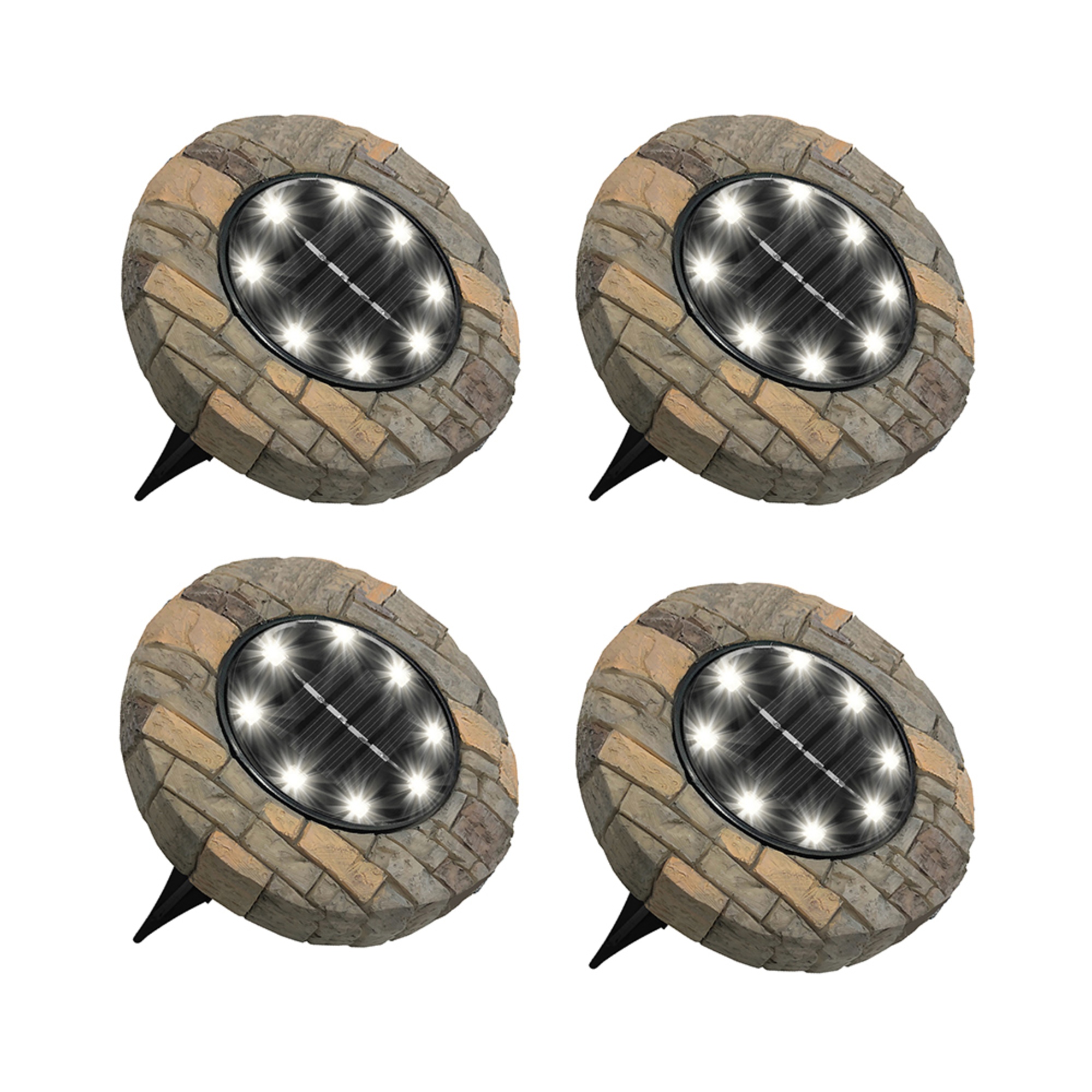 Bell + Howell Stone Disk Lights With Stakes (4-Pack) - TSC.ca