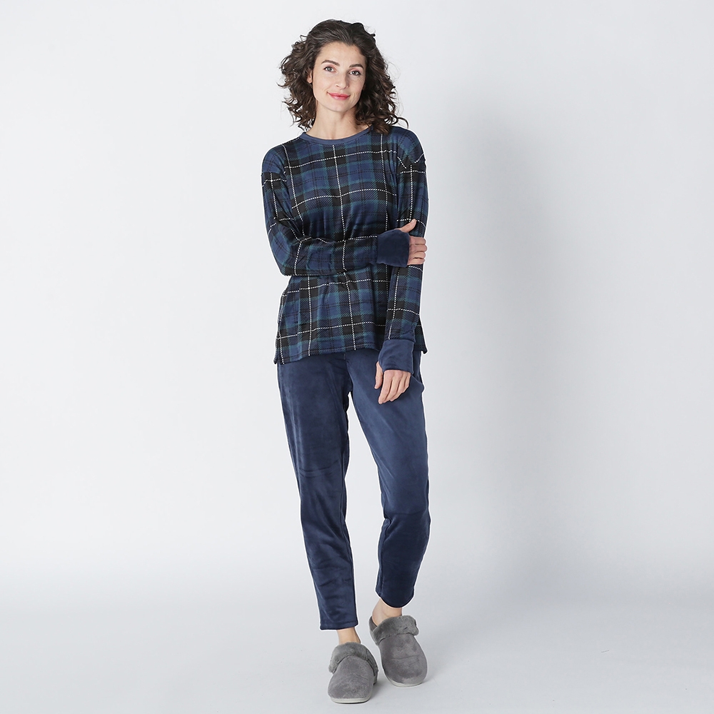 Cuddl Duds Double Plush Velour Luxe Lodge Lounge Set - TSC.ca