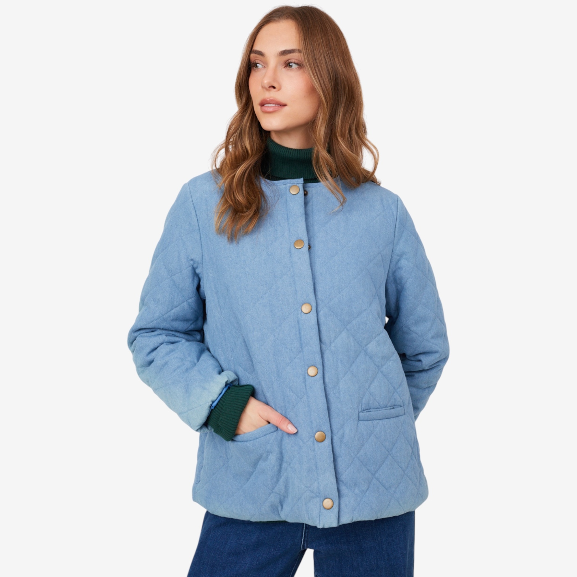 Guillaume Quilted Soft Denim Jacket - TSC.ca