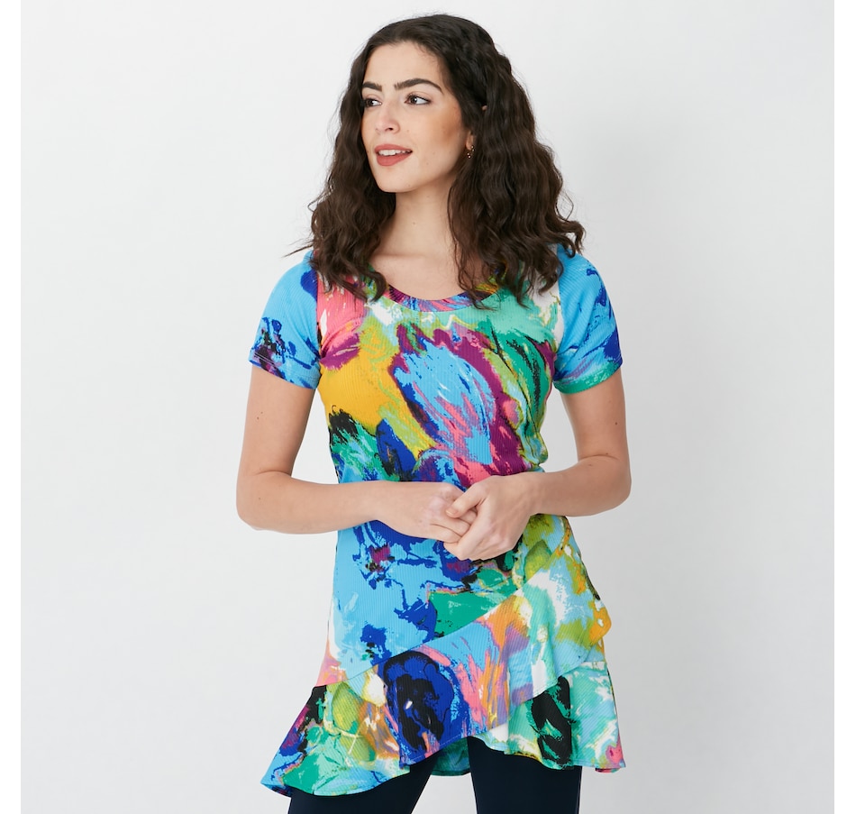 Marallis High-Low Ruffled Hemline T-Shirt - TSC.ca