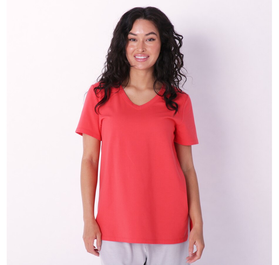 Cuddl Duds Cotton Classics V-Neck and Scoop Neck Tees - TSC.ca