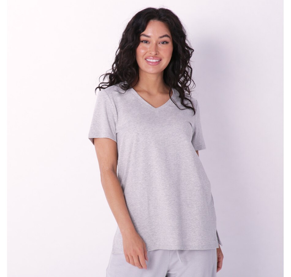 Cuddl Duds Cotton Classics V-Neck and Scoop Neck Tees - TSC.ca