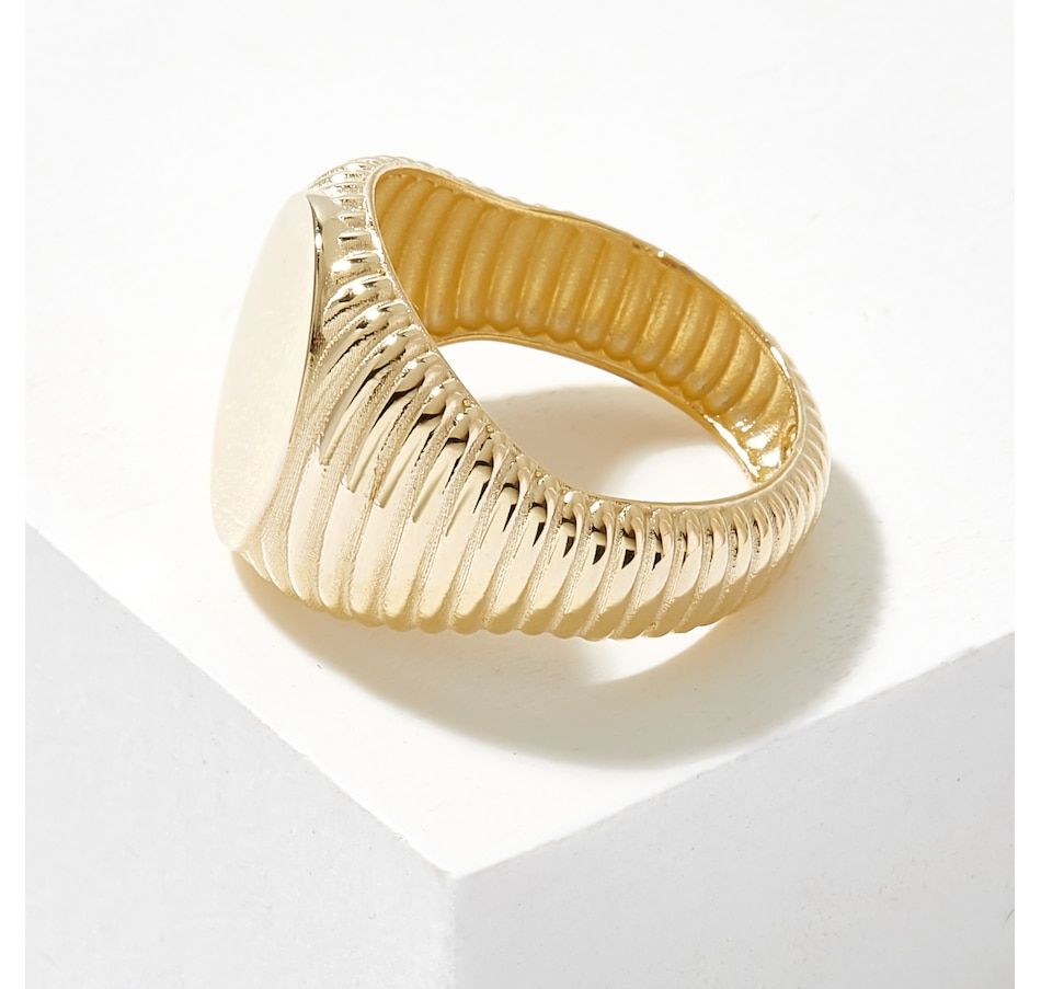 Stefano Oro 14K Yellow Gold Signet Ring - TSC.ca