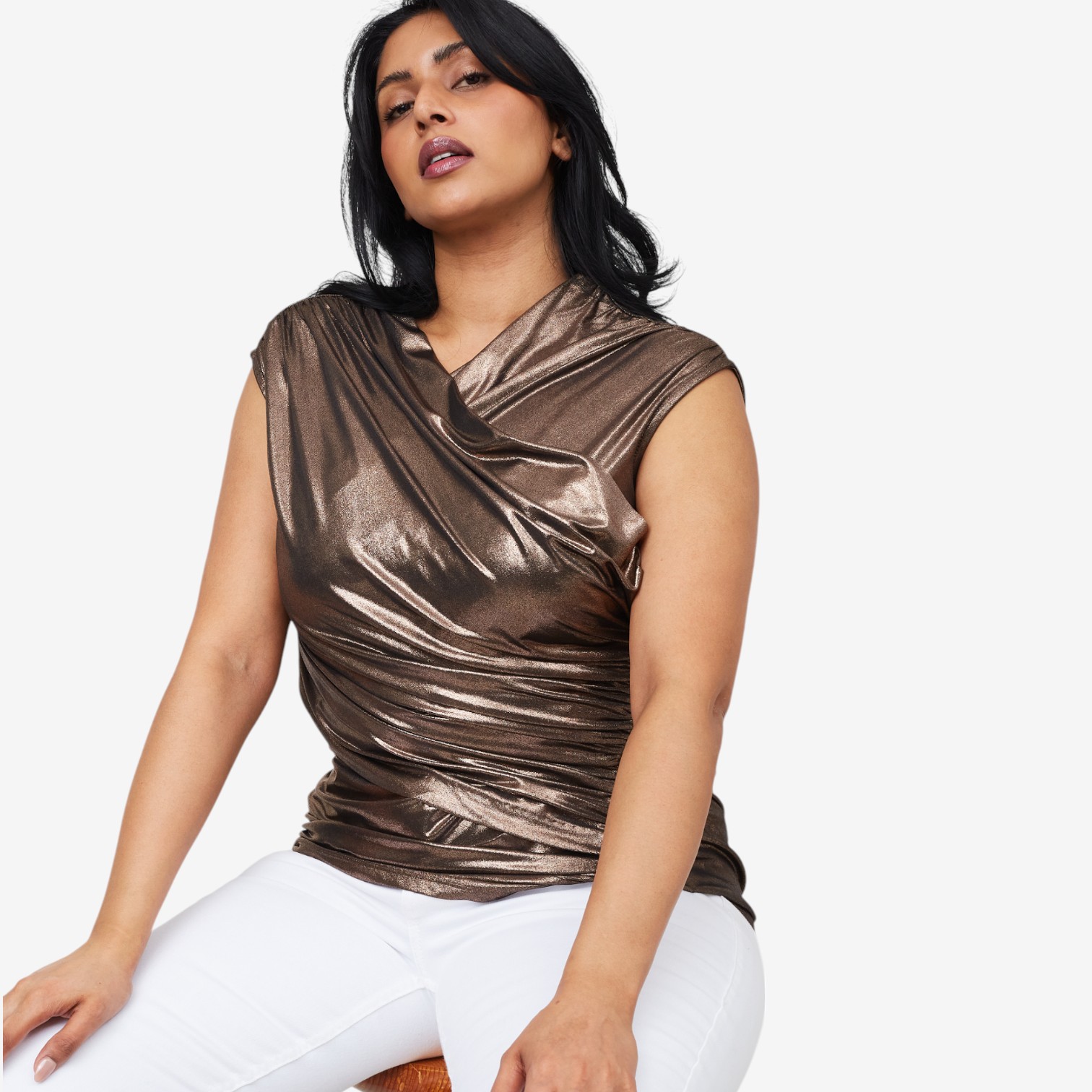 Brian Bailey Sleeveless Ruched Top - TSC.ca