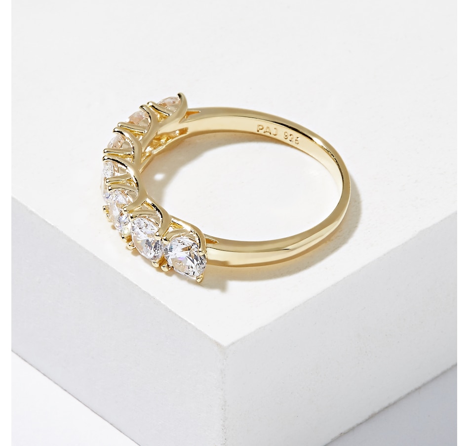 Diamonelle Sterling Silver Round 7 Stone Diamonelle Ring - TSC.ca