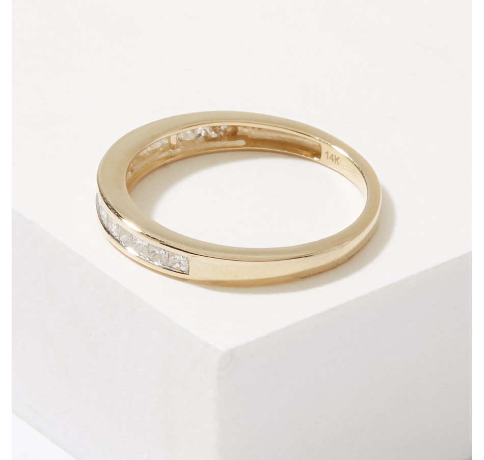 14K Gold Channel Set Diamond Band - TSC.ca