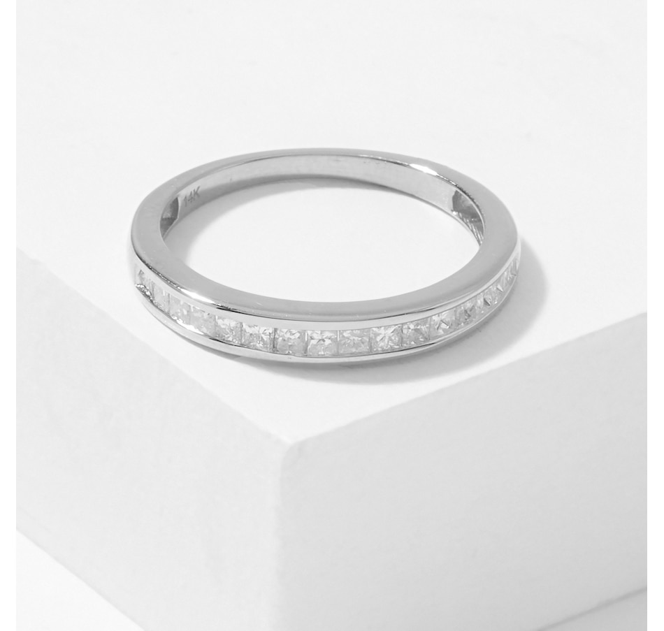 14K Gold Channel Set Diamond Band - TSC.ca