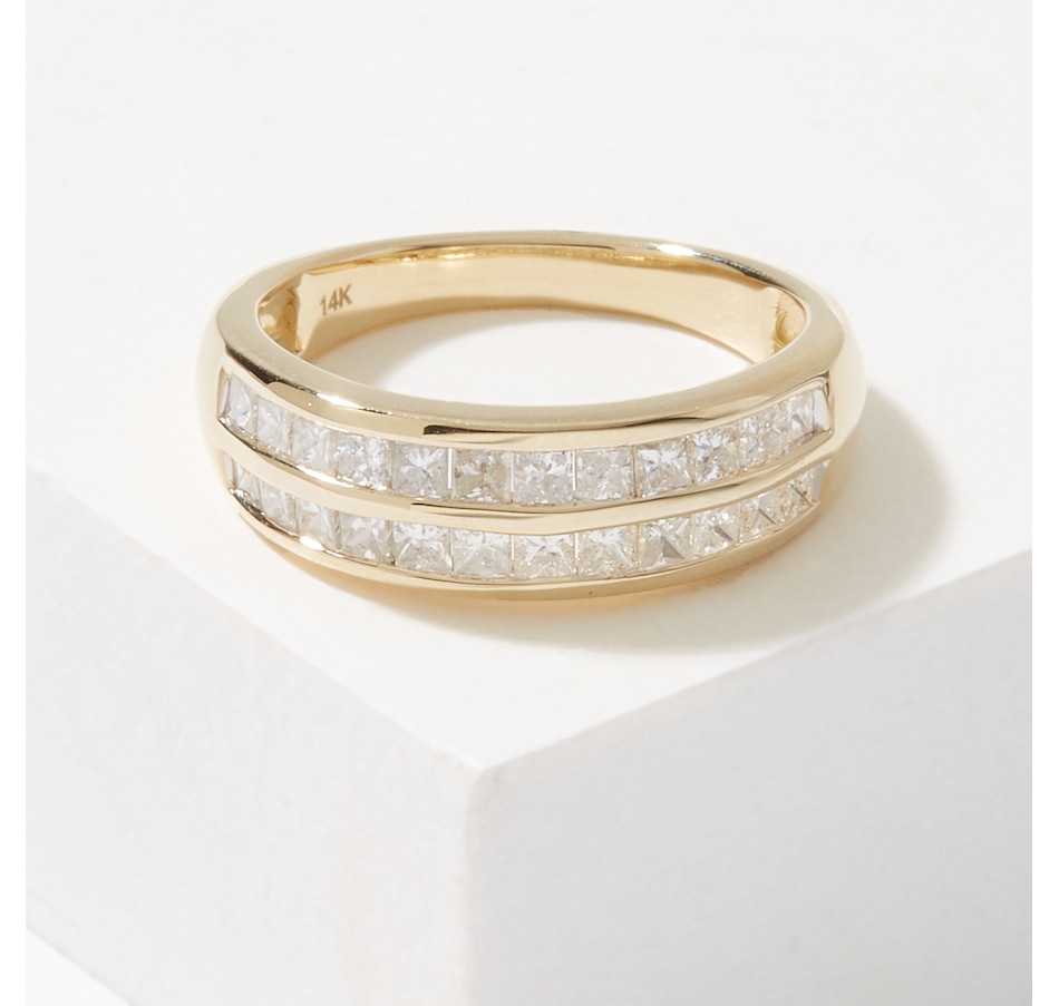 14K Gold Channel Set Diamond Band - TSC.ca