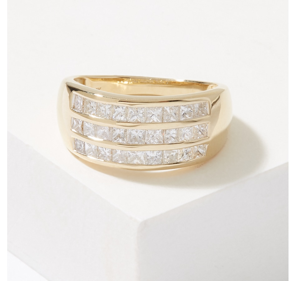 14K Gold Channel Set Diamond Band - TSC.ca