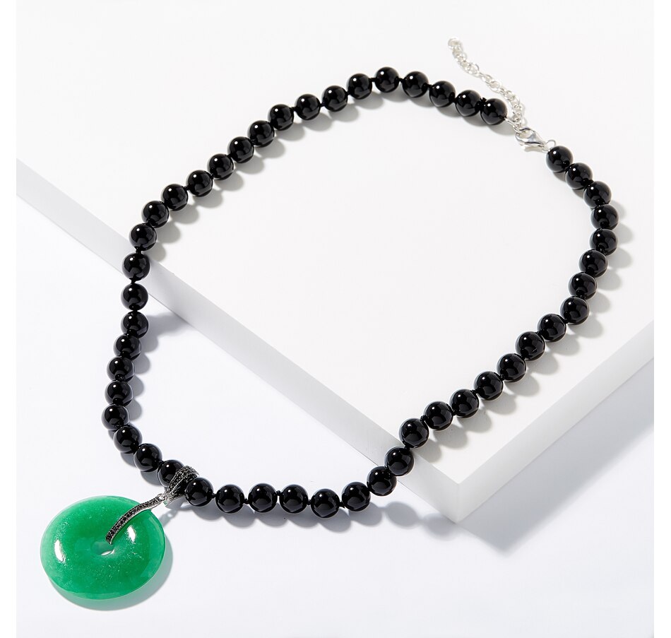 Roz Kwan Jewellery Collection Sterling Silver Green Jade Lifesaver ...