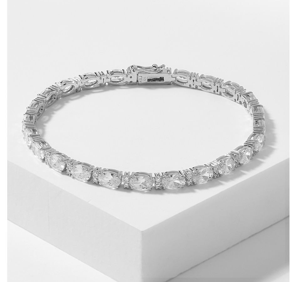 Diamonelle Sterling Silver Diamonelle Oval Tennis Bracelet - TSC.ca
