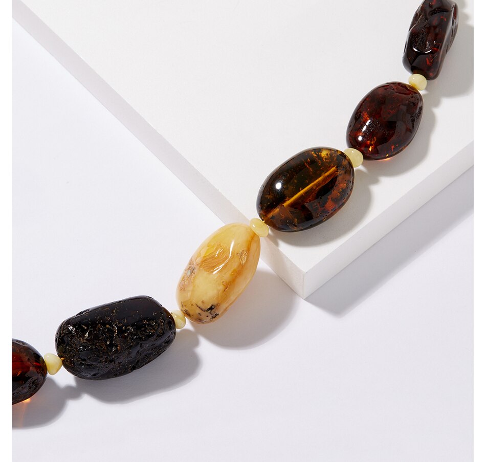 Amber Extraordinaire Artisan Collection Raw Amber Nugget Necklace - TSC.ca