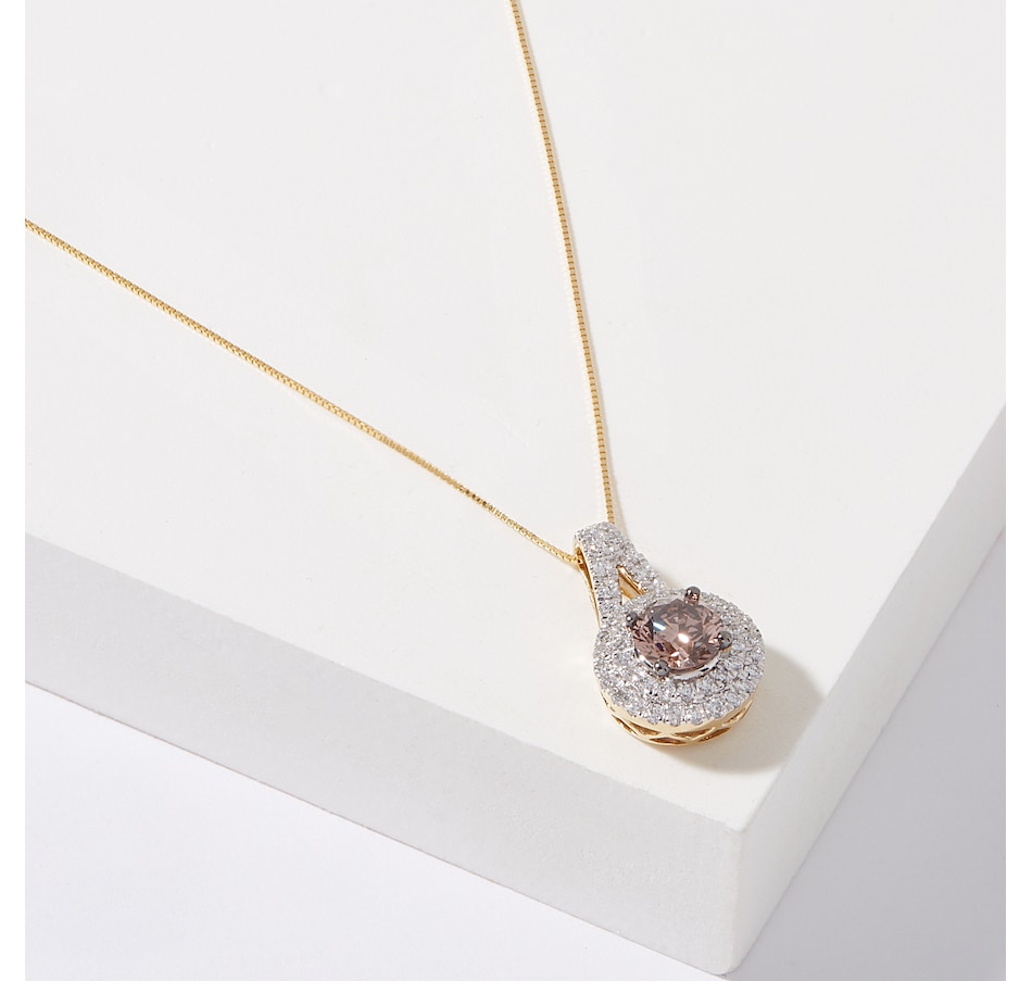 Evera Diamonds 14K Yellow Gold 1.50ctw Champagne & White Diamond ...