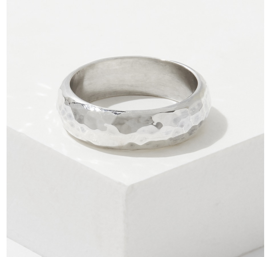 Silver Gallery Sterling Silver Hammered Band Ring - TSC.ca