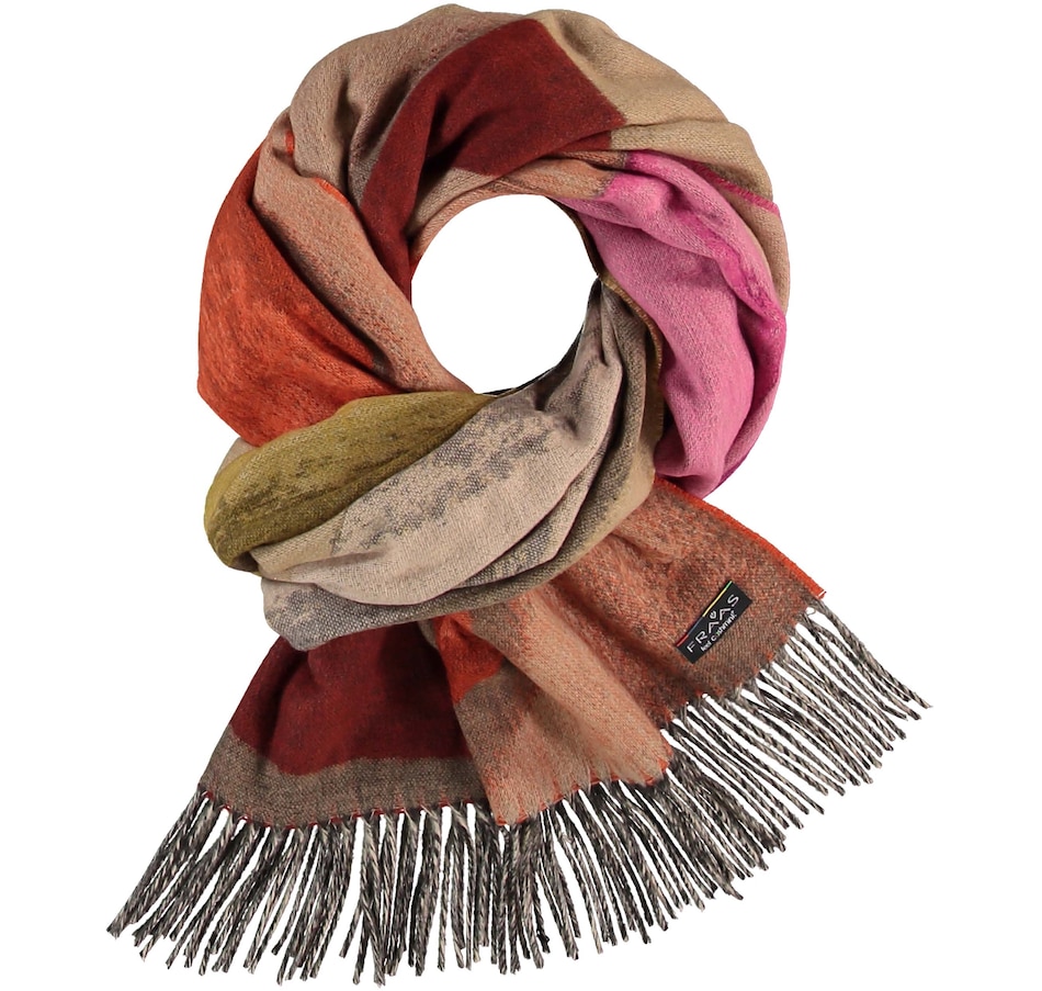 V. Fraas Brushstroke Hearts Oversized Cashmink Scarf - TSC.ca