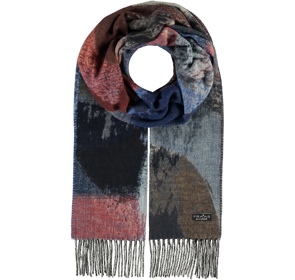 V. Fraas Eco Cashmink Painted Circles Recycled Scarf - TSC.ca