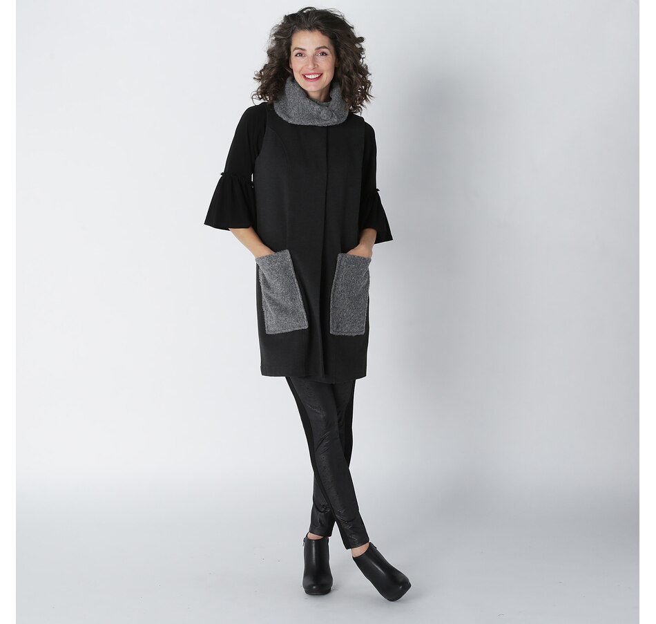 Marallis Ponte Vest and Detachable Fluffy Collar - TSC.ca