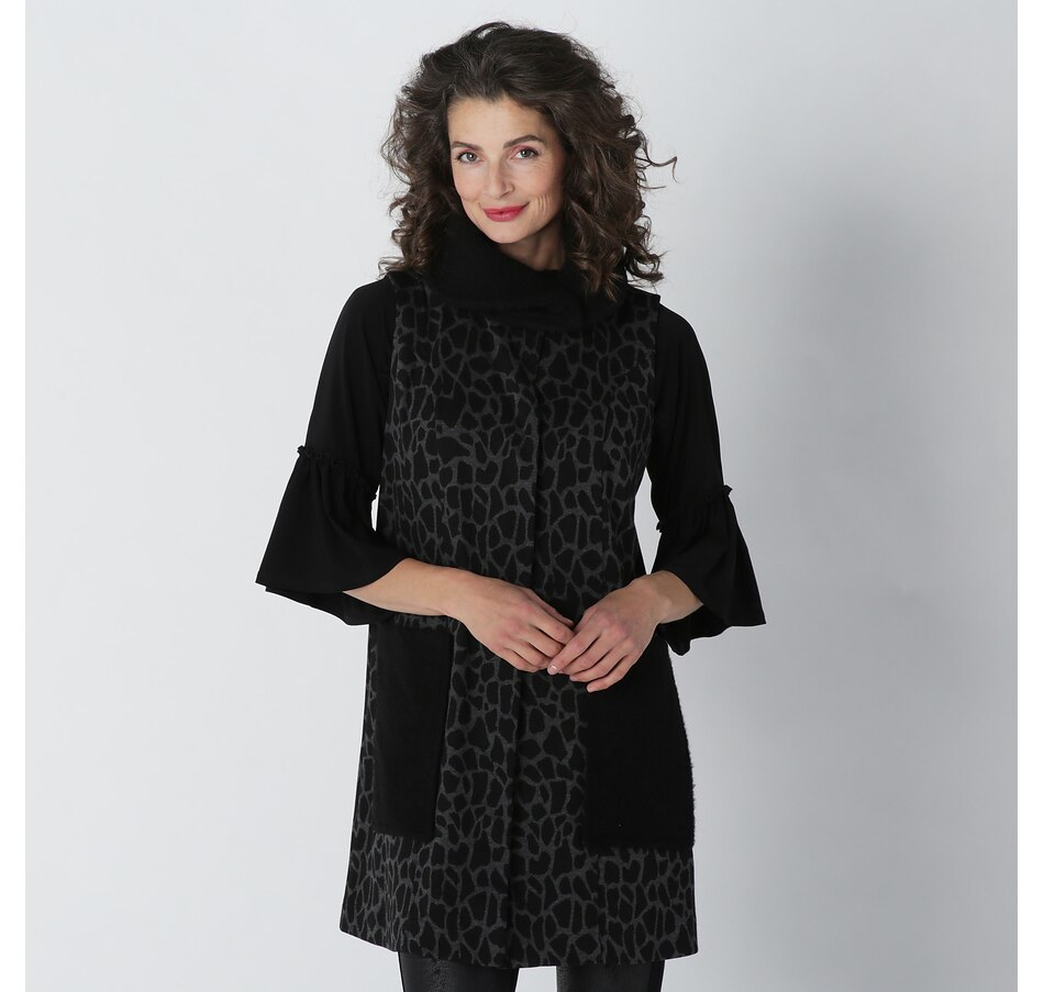 Marallis Ponte Vest and Detachable Fluffy Collar - TSC.ca