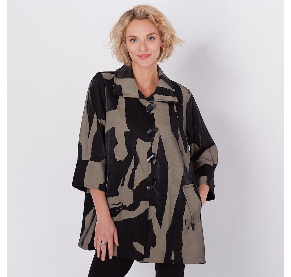 Red Coral Swing Sheen Topper Blouse - TSC.ca