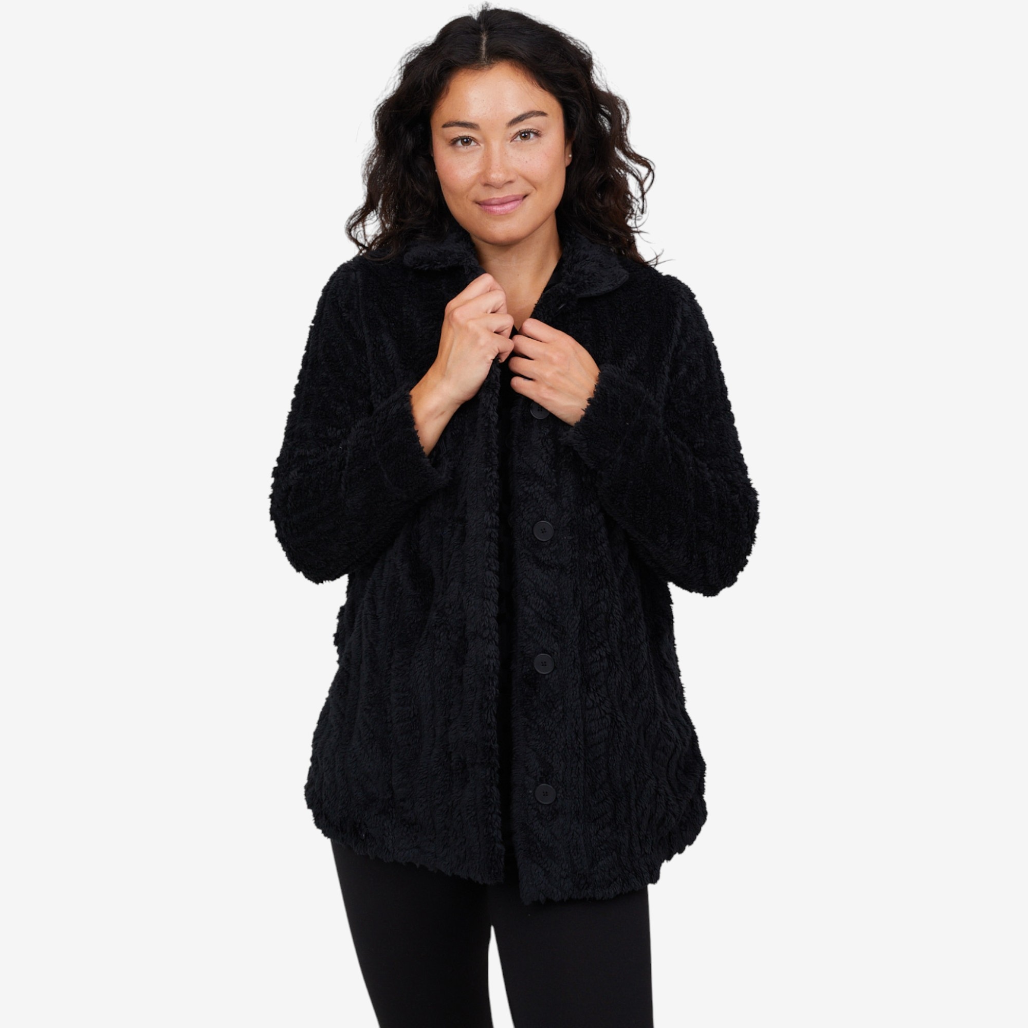 Cuddl Duds Sculpted Sherpa Shacket - TSC.ca