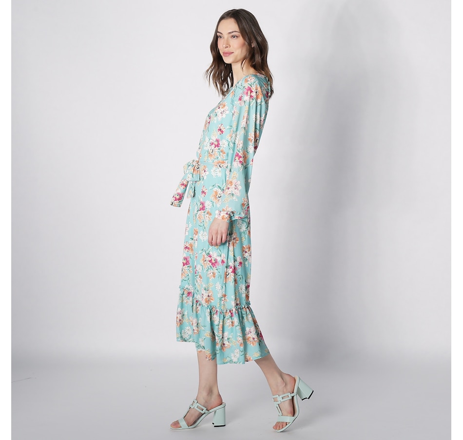 Crystal Kobe Overlapping Frill Detail Tiered Dress - TSC.ca