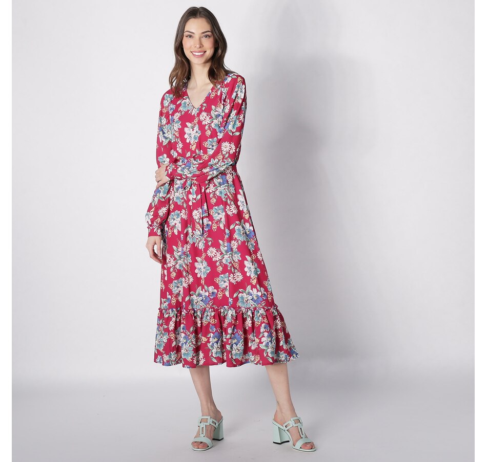 Crystal Kobe Overlapping Frill Detail Tiered Dress - TSC.ca