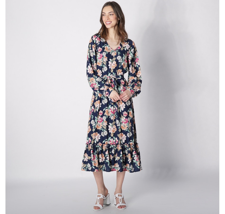 Crystal Kobe Overlapping Frill Detail Tiered Dress - TSC.ca