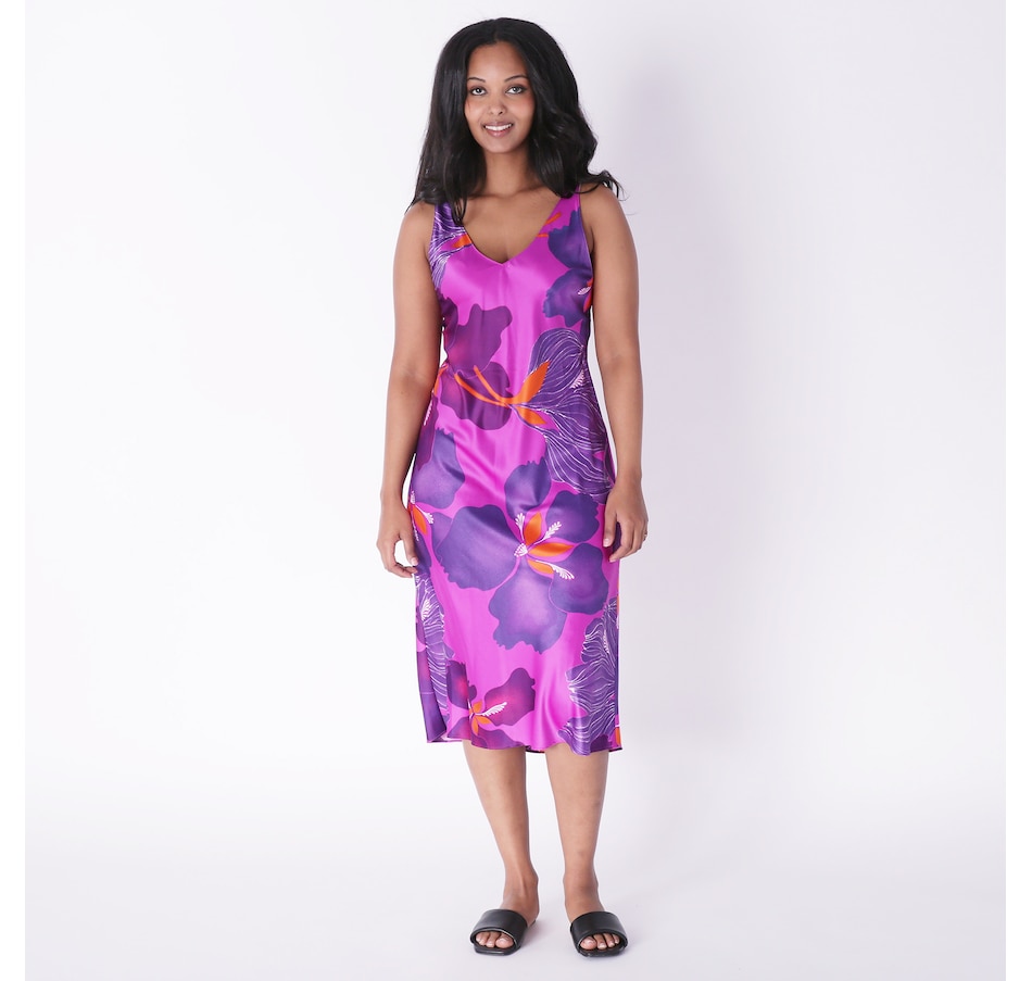 N Natori Majestic Orchid Silky Satin Gown - TSC.ca