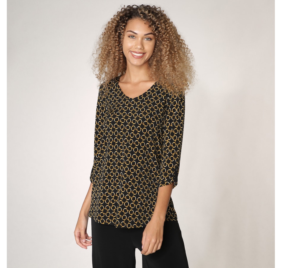 Kim & Co. Brazil Knit 3/4 Roll-Tab Sleeve Tunic - TSC.ca