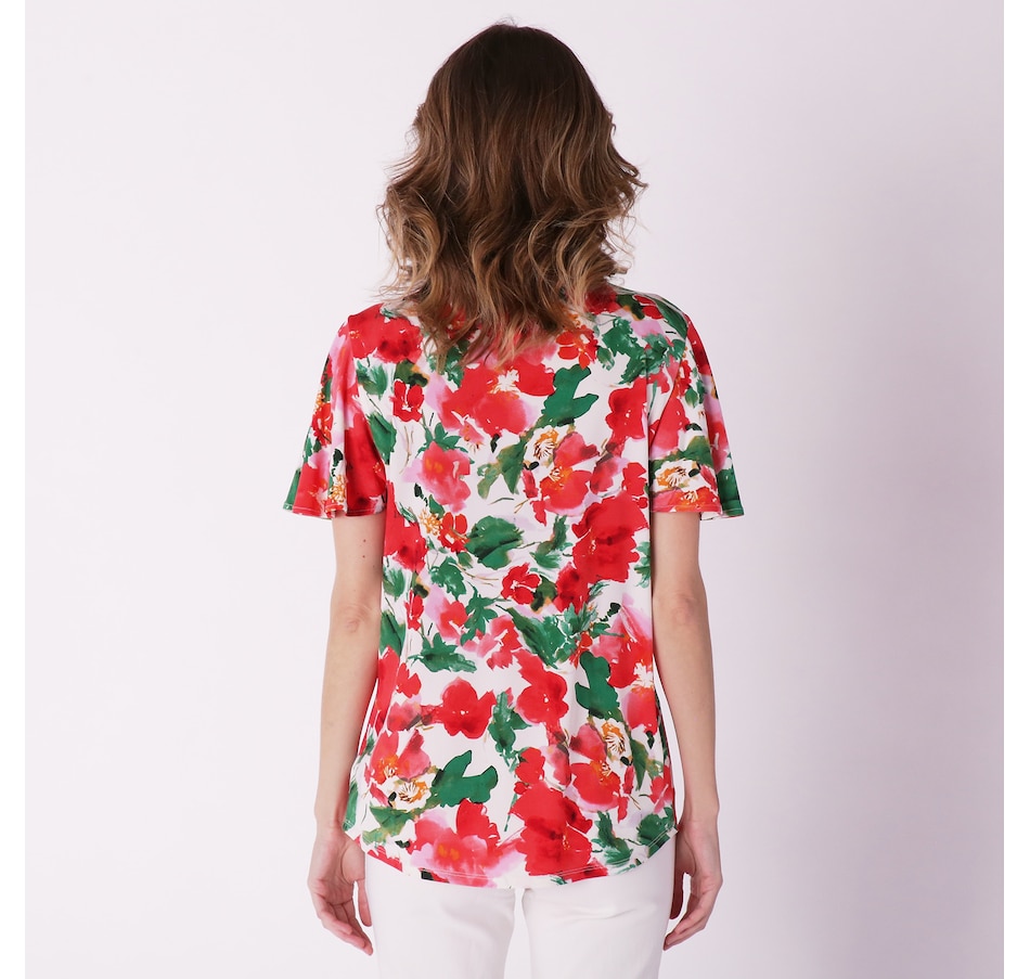 Nina Leonard Notch Front Flutter Top - TSC.ca