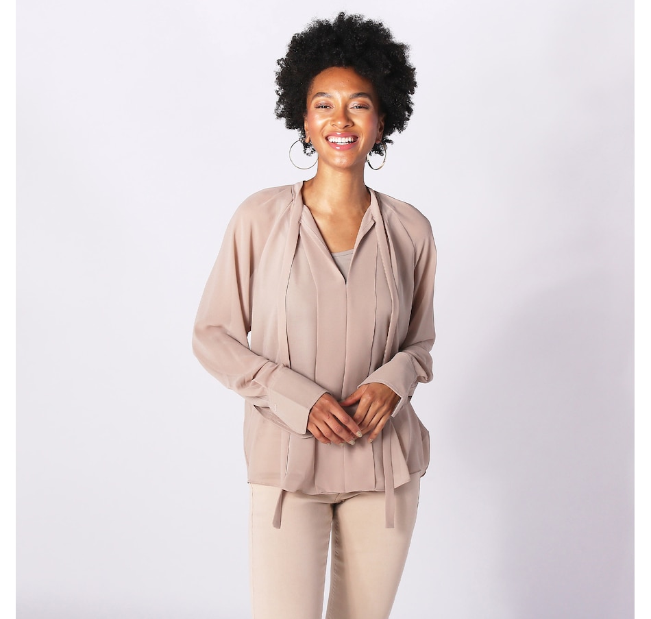 Brian Bailey Georgette Tie Detail Blouse with Cami - TSC.ca