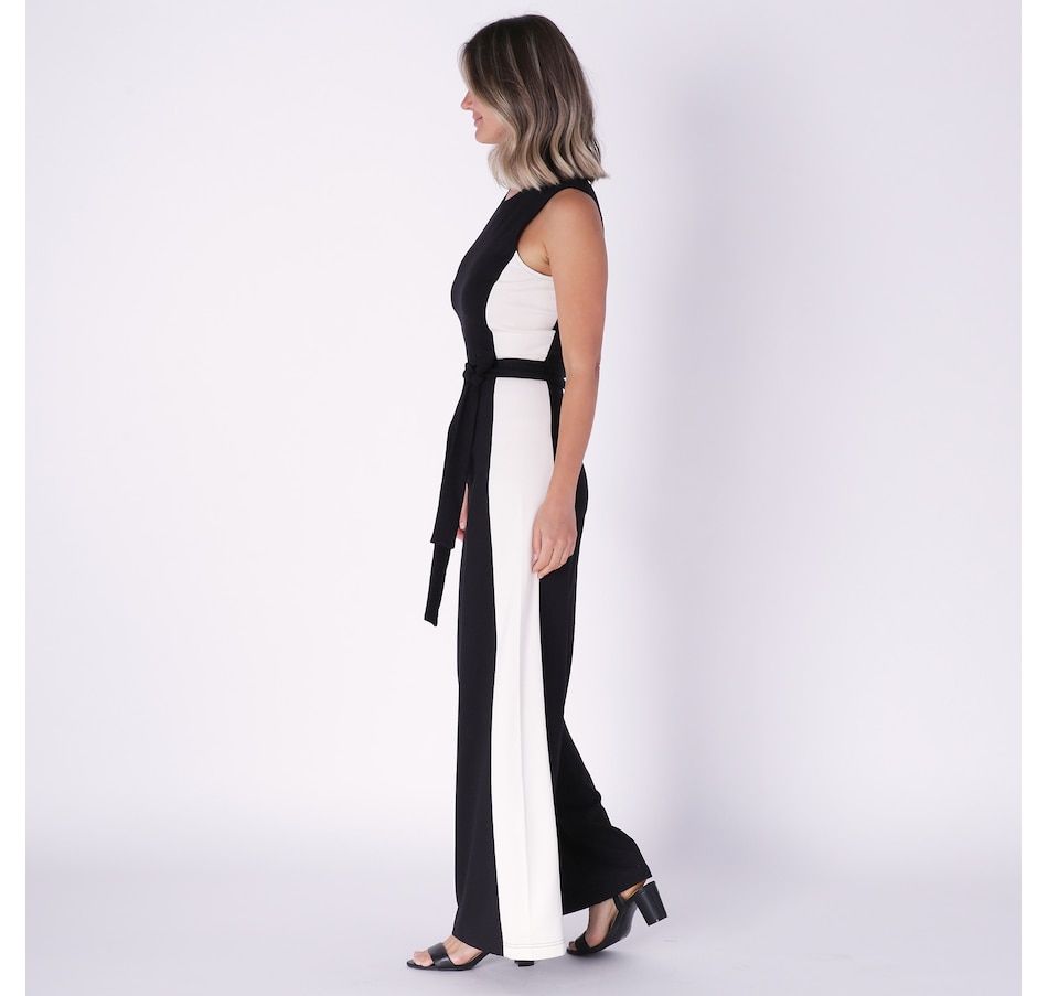 Crystal Kobe Drapey Crepe Colour Block Jumpsuit - TSC.ca