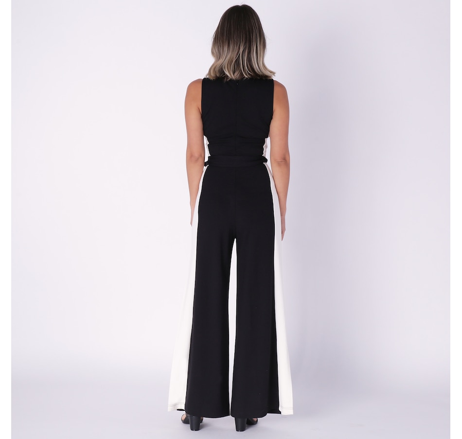 Crystal Kobe Drapey Crepe Colour Block Jumpsuit - TSC.ca