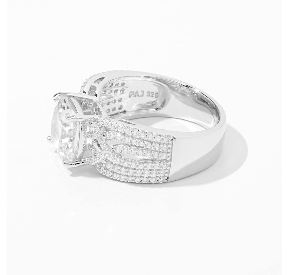 Jewellery - Rings - Diamonelle Sterling Silver Large Solitaire ...