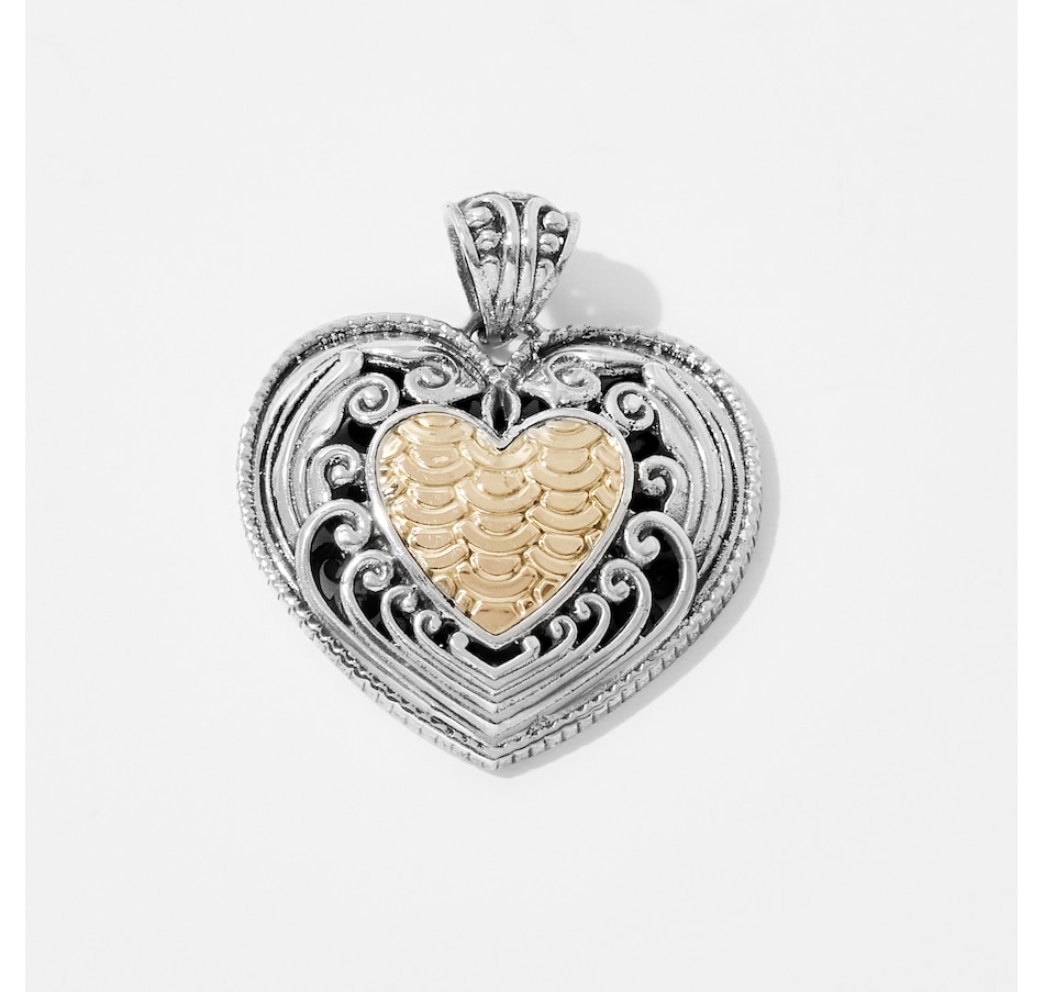 Samuel B Collection Sterling Silver & 18K Yellow Gold Heart Shape ...