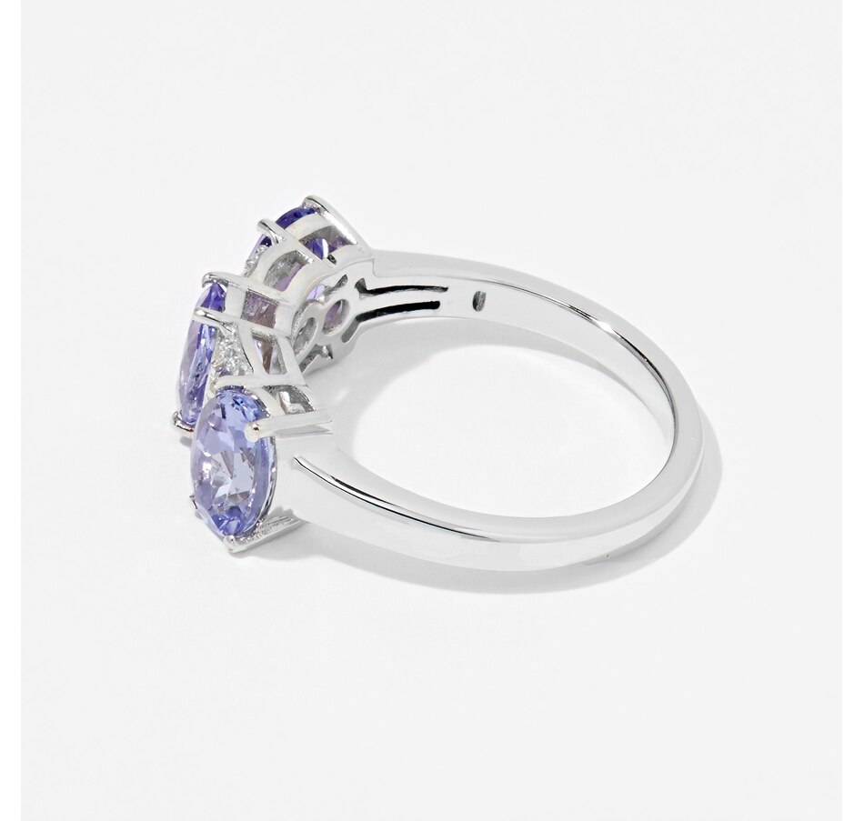 Gem Reflections Sterling Silver Tanzanite & White Zircon Ring - TSC.ca