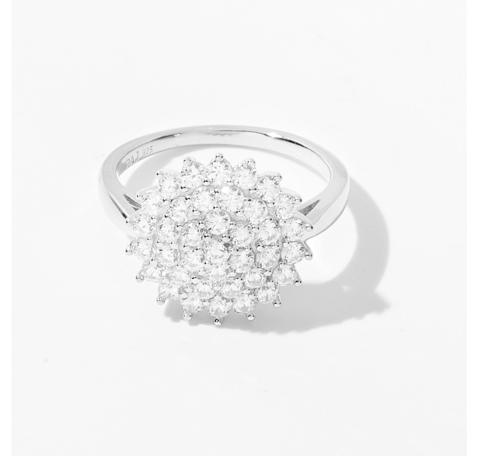 Diamonelle Sterling Silver Starburst Diamonelle Ring - TSC.ca