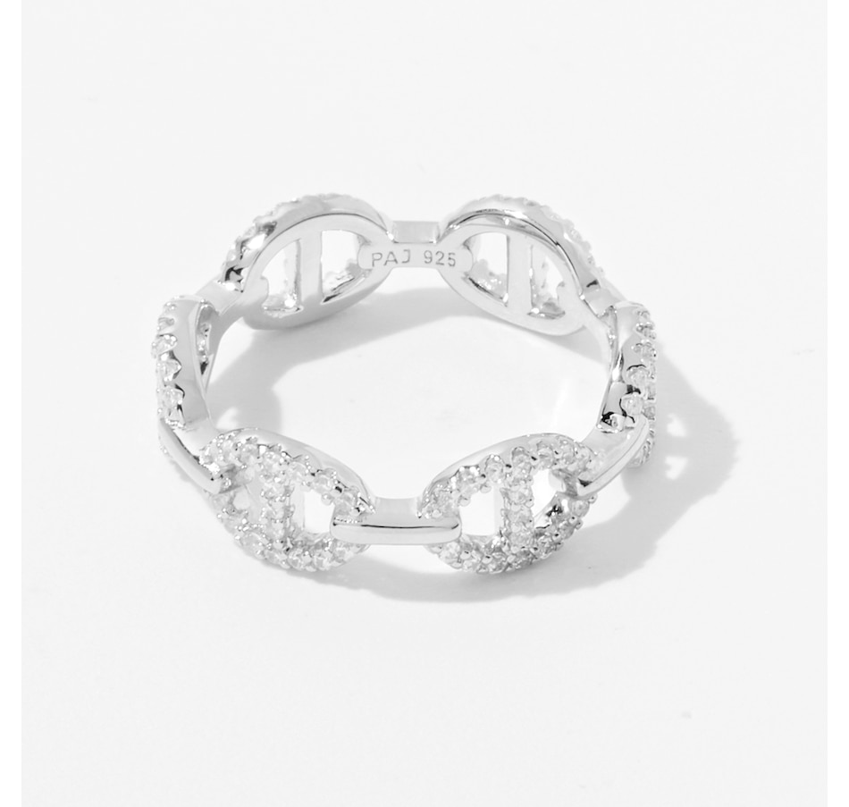 Diamonelle Sterling Silver Marine Link Diamonelle Band - TSC.ca
